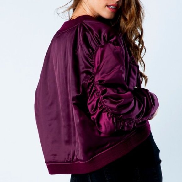 Tea n Cup | Jackets & Coats | New Tea Cup Plum Cropped Zipperless ...